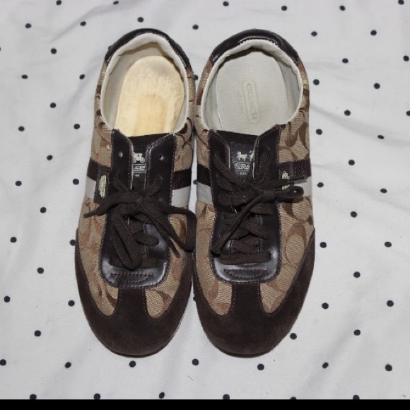 Coach | Shoes | Brown Low Top Coach Sneakers | Poshmark